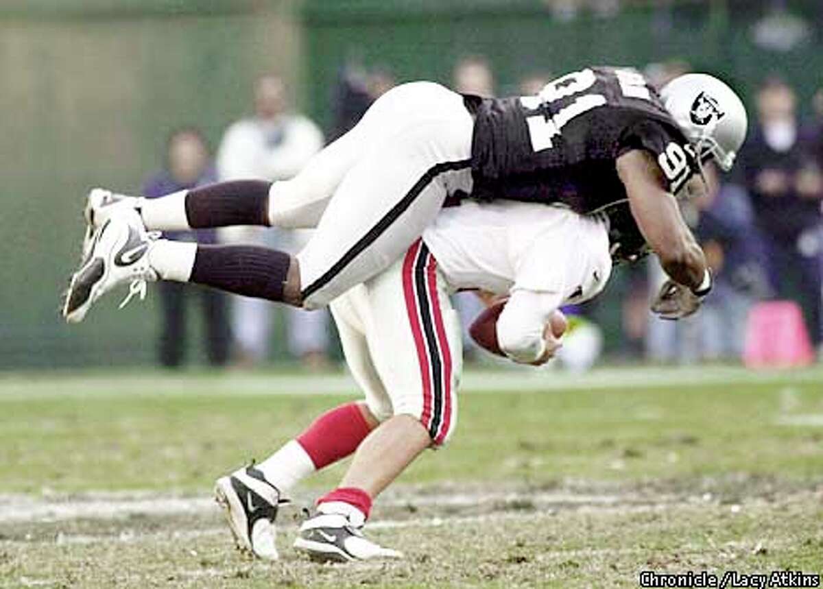 Raiders Take AFC Wheel / Road to playoffs eyed after rout of Falcons