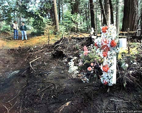 Shrine at horror scene