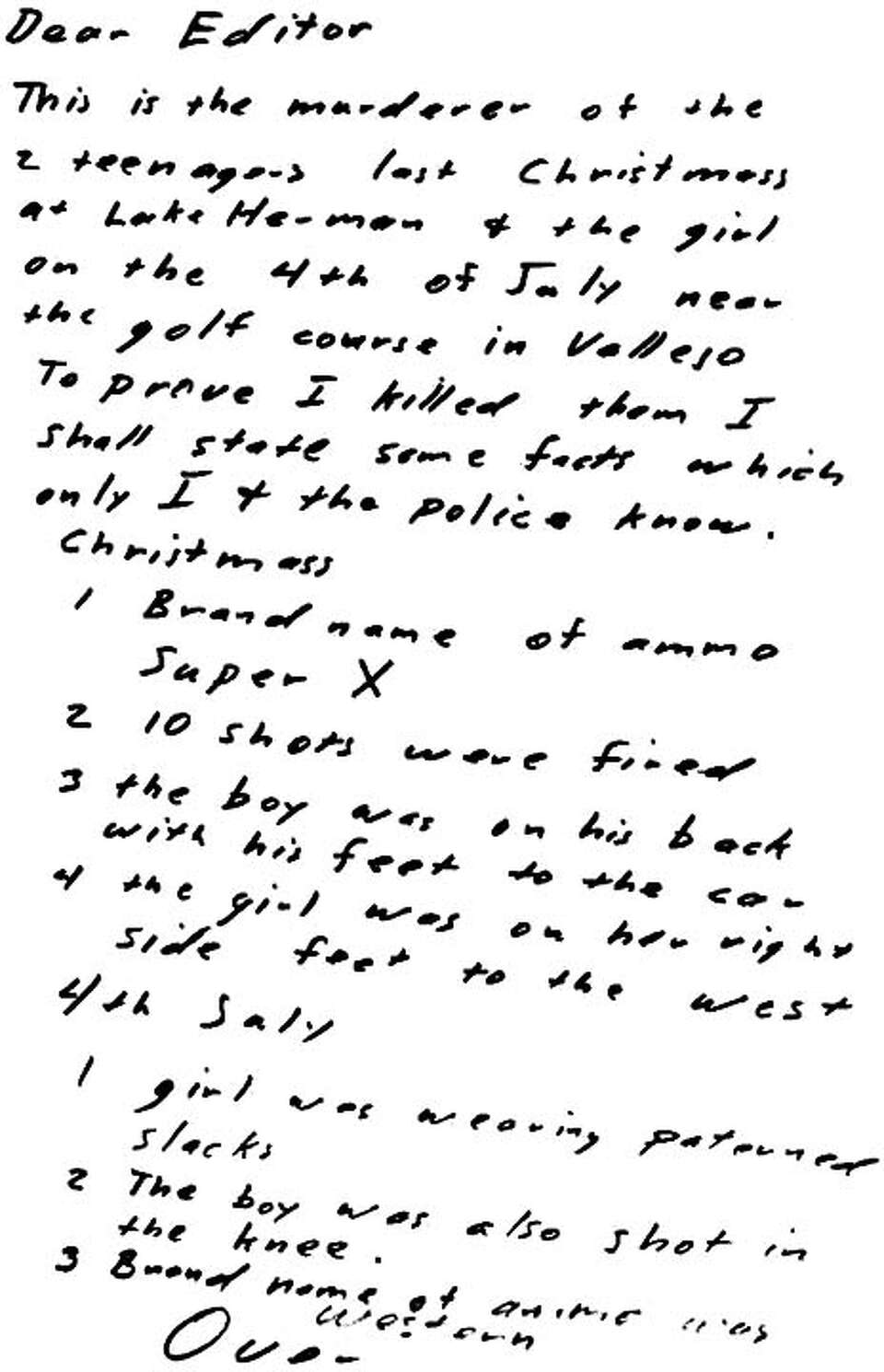 Zodiac Killer: The Letters