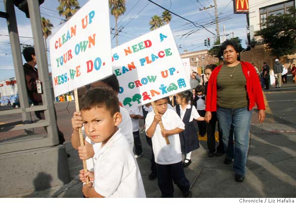 SAN FRANCISCO / Mission schoolkids urge grownups to set a good example