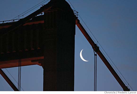 Sunrise as the moon fades