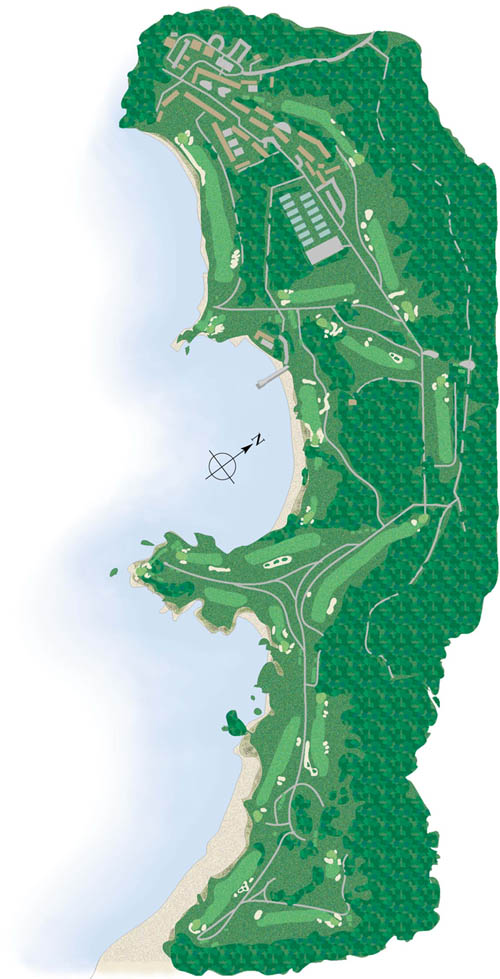 THE HOLE LAYOUT OF PEBBLE