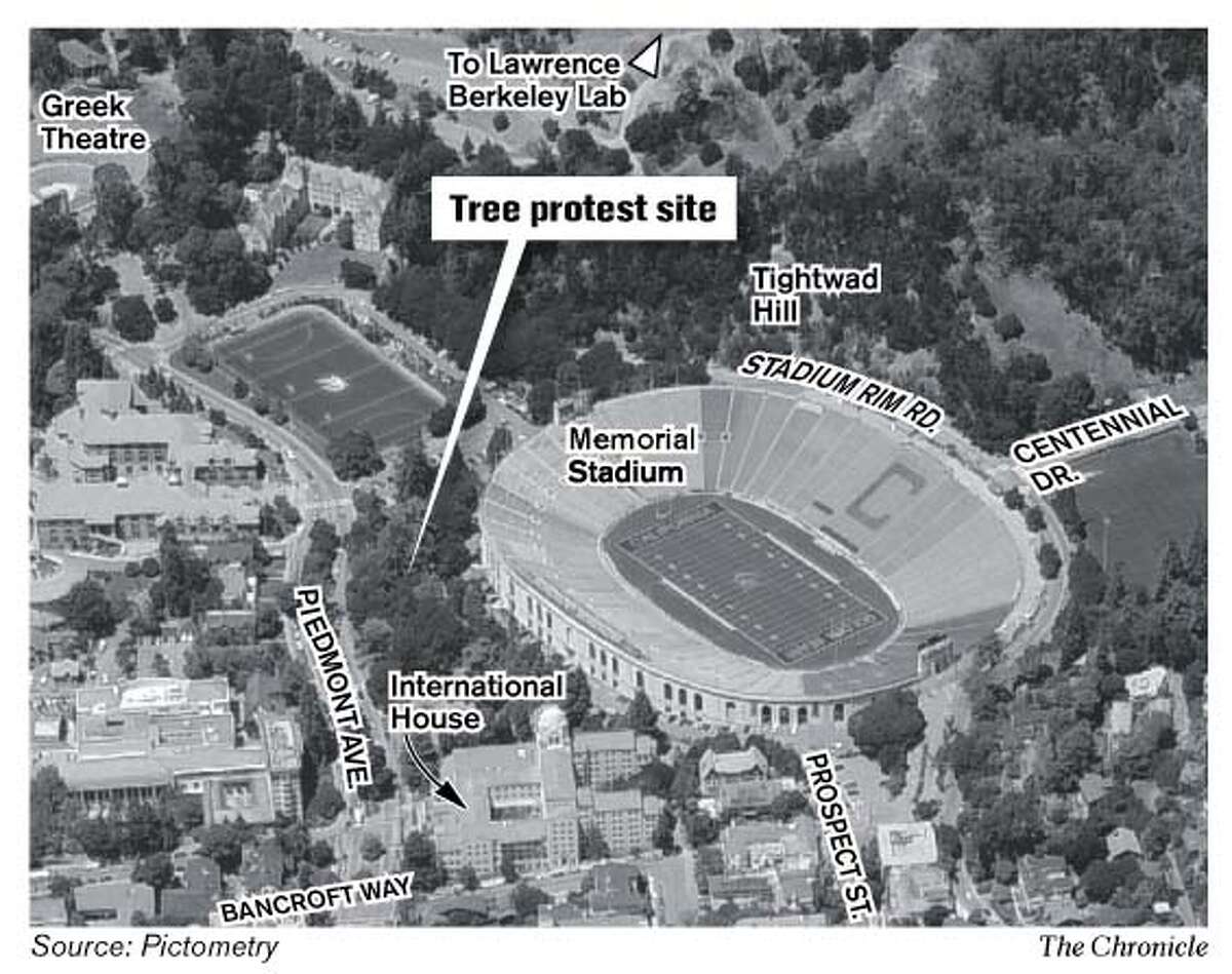 Protesters -- and one columnist -- go out on a limb in Berkeley ...
