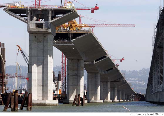 Bay span work curtailed -- more feds called in