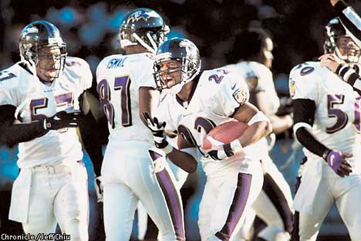 Down and Out / Baltimore defense smashes Oakland's Super Bowl hopes