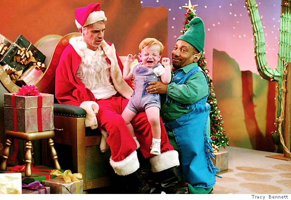 A not-so-jolly old elf with a dark past, holiday hangover