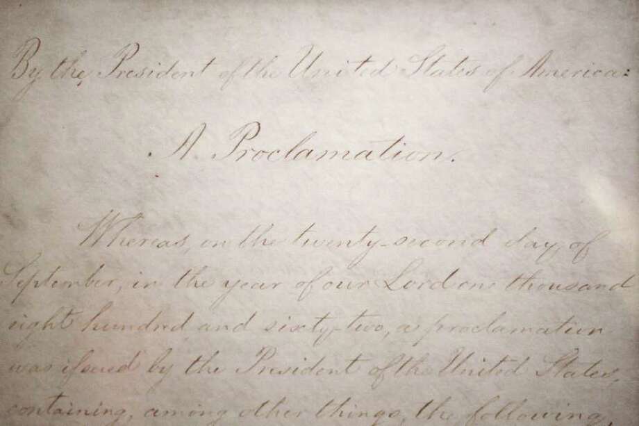 Emancipation Proclamation on display - Houston Chronicle