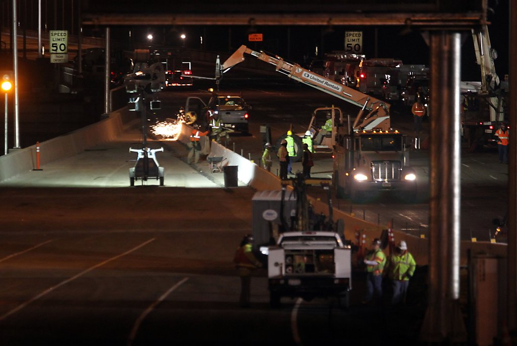 Bay Bridge work - west lanes closed