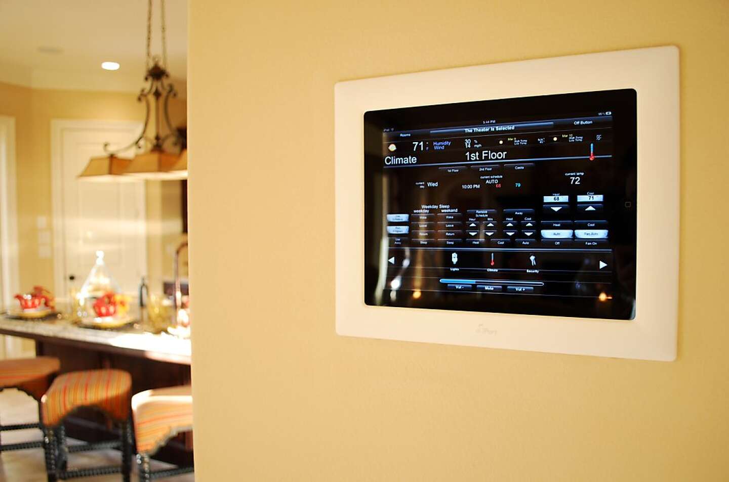 Smart homes controlled by tablets, mobile phones