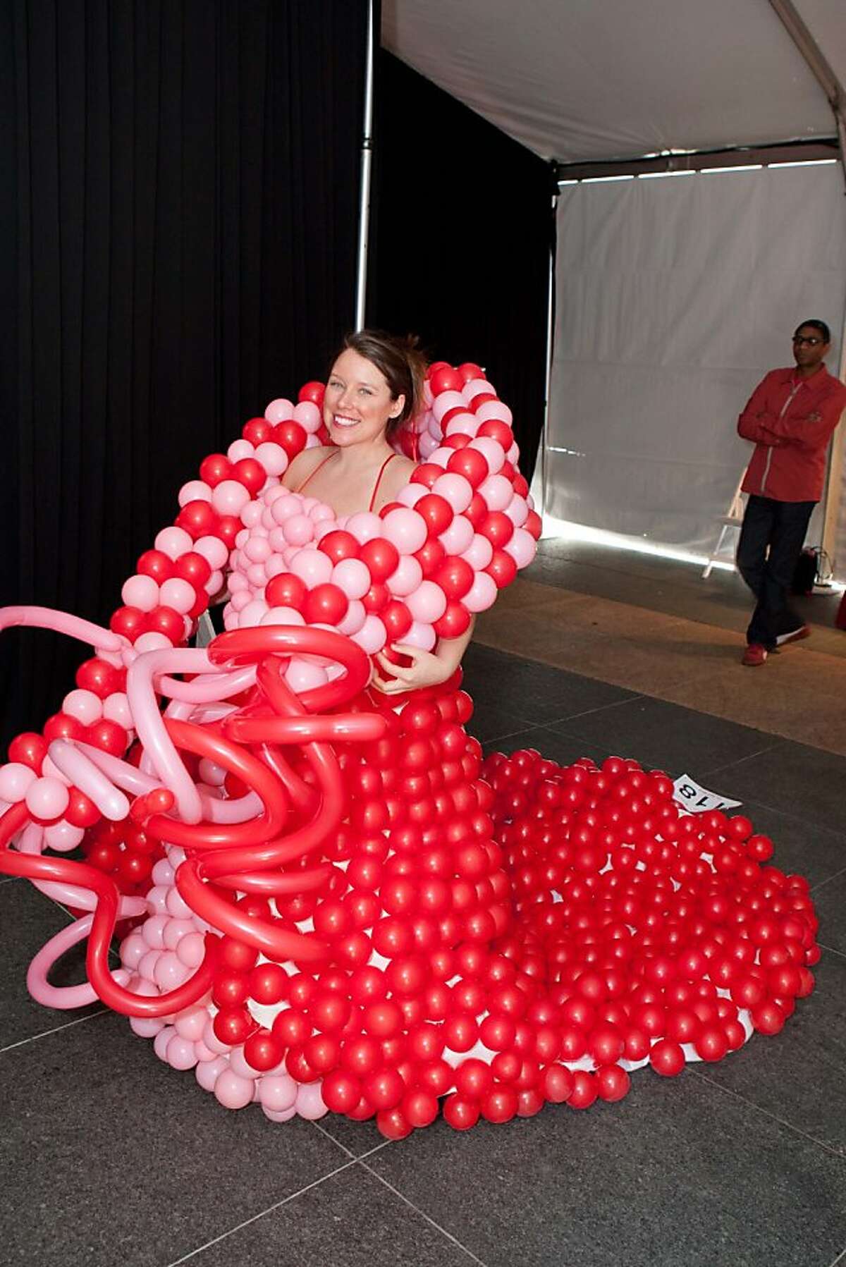 'Red Strut' fashion show at Union Square