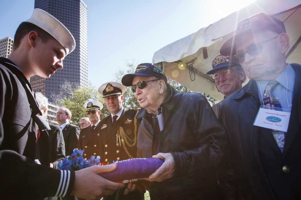 Survivors and families mark USS Houston's sinking