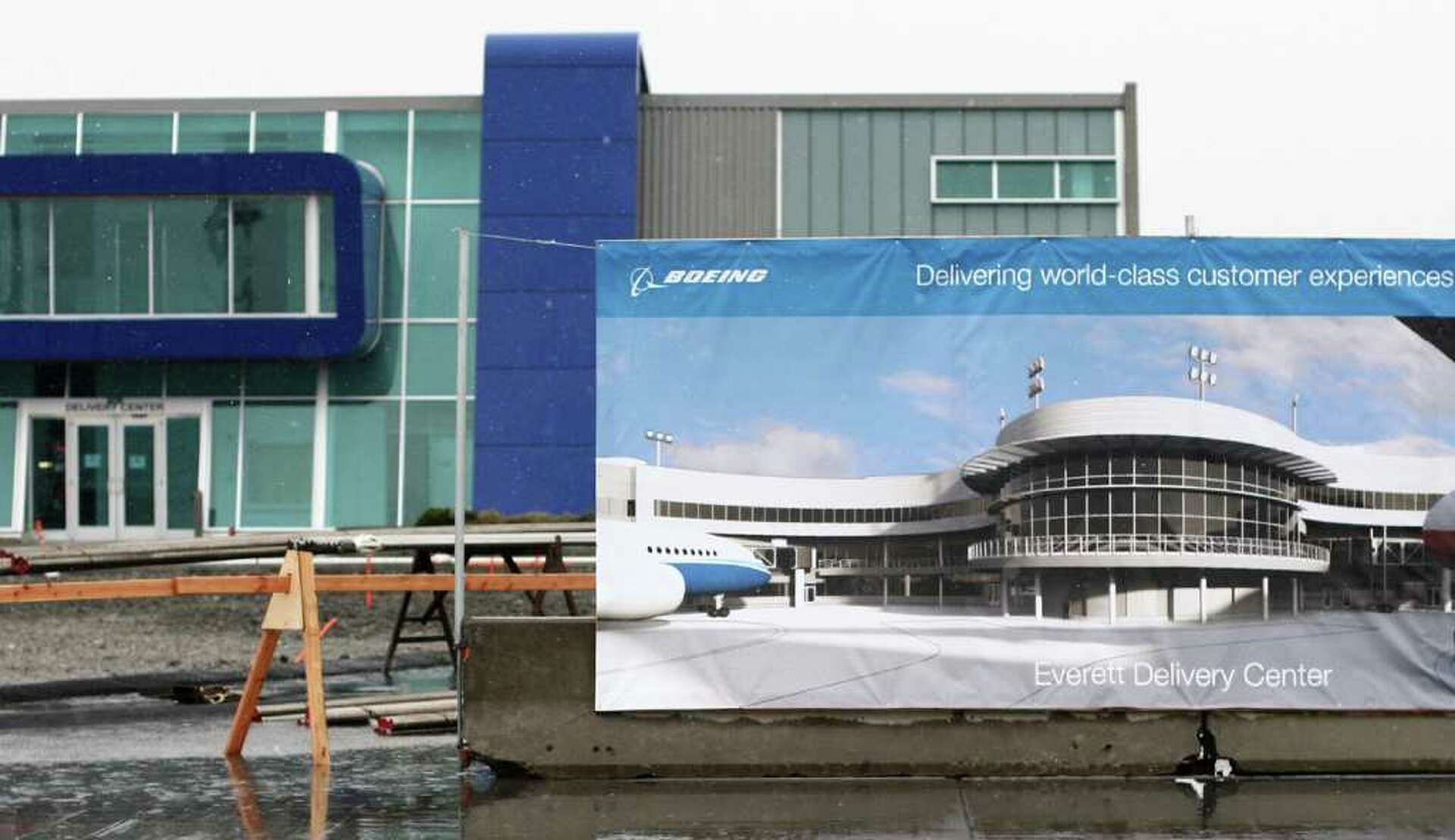 Boeing breaks ground on new delivery center