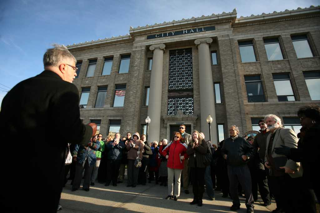 A protest turns into a celebration