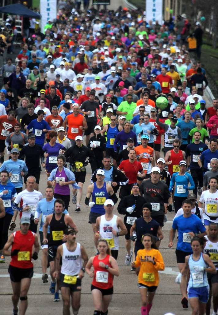 Photos of Saturday's Gusher Marathon, half marathon and 5K