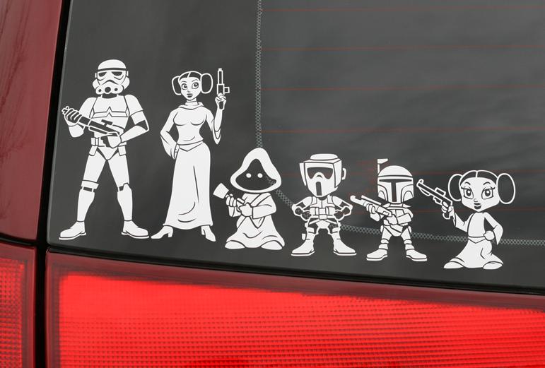 Ubiquitous car stickers put the fun back into a family drive