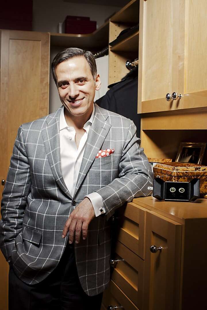 Cuff links accentuate Alan Malouf's debonair flair