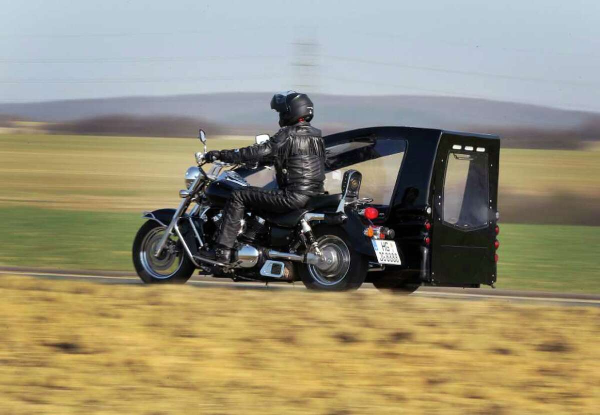 German offering motorcycle hearse for last trip