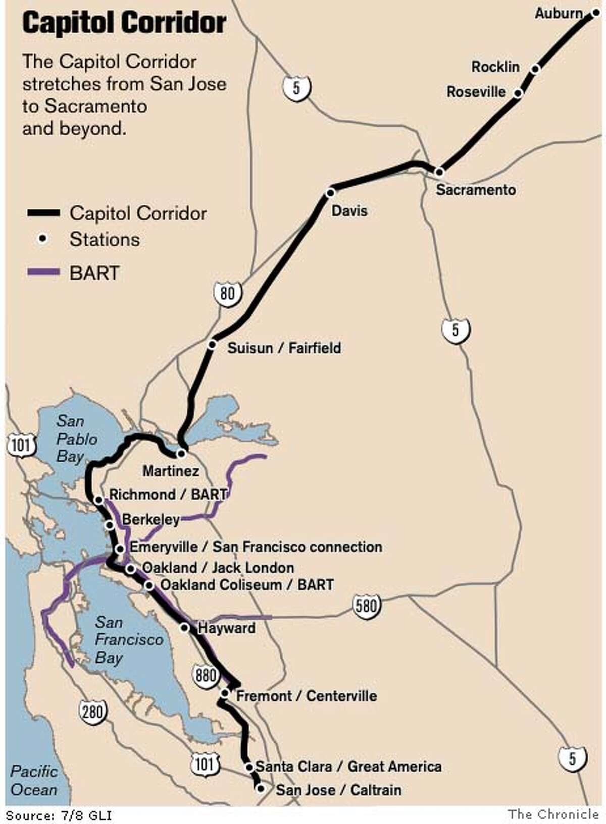 BAY AREA / Capitol Corridor riding high / 15 years of clean comfortable ...