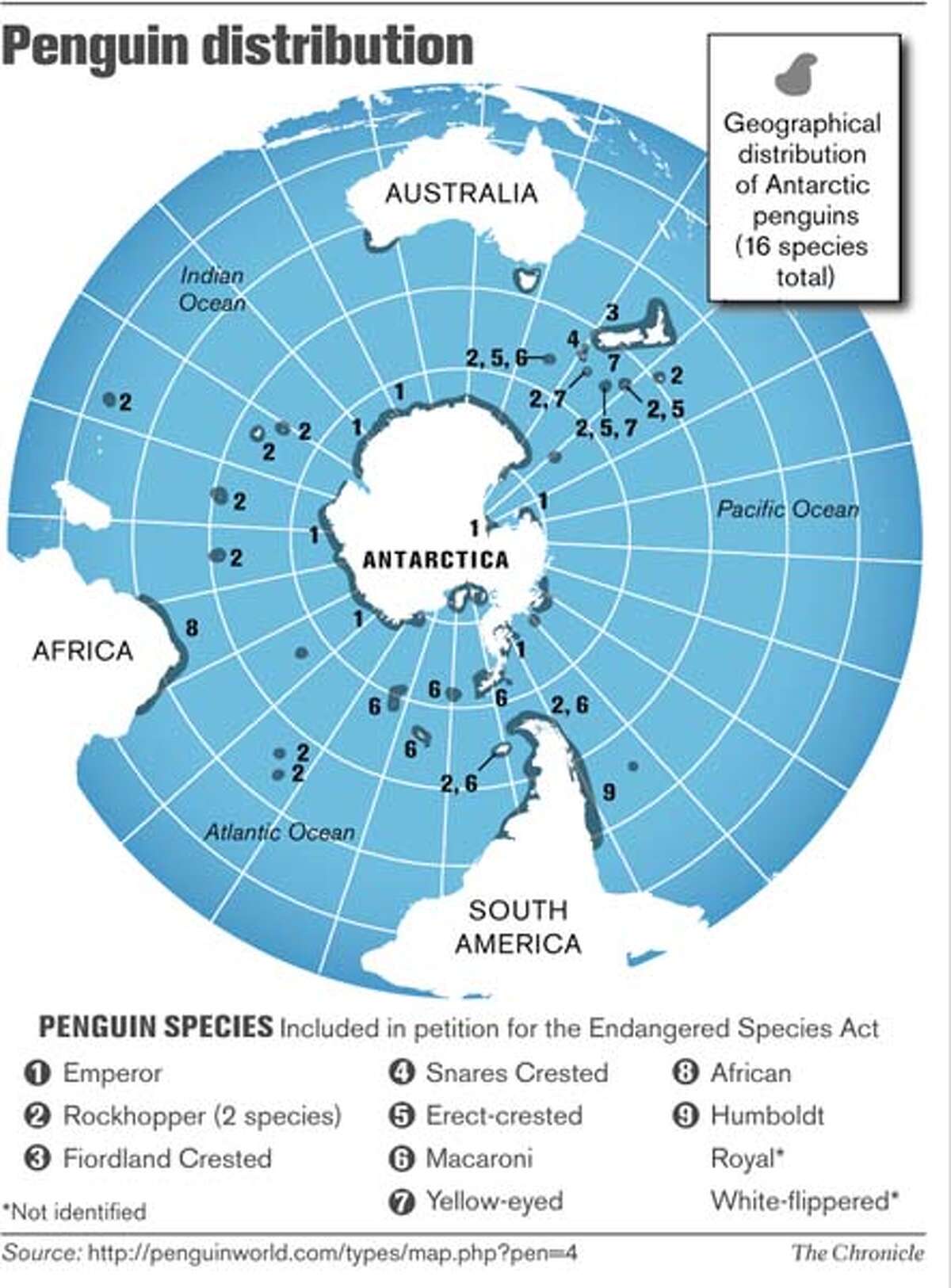 SAN FRANCISCO / Protection for penguins / Nonprofit wants 12 species ...
