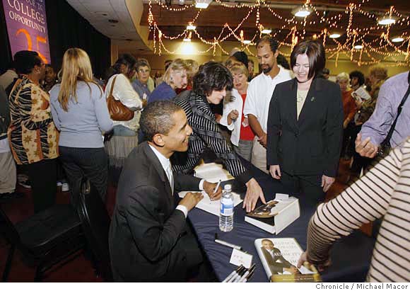 Fans flock to Obama in Bay Area / Possible presidential timber in 2008 ...