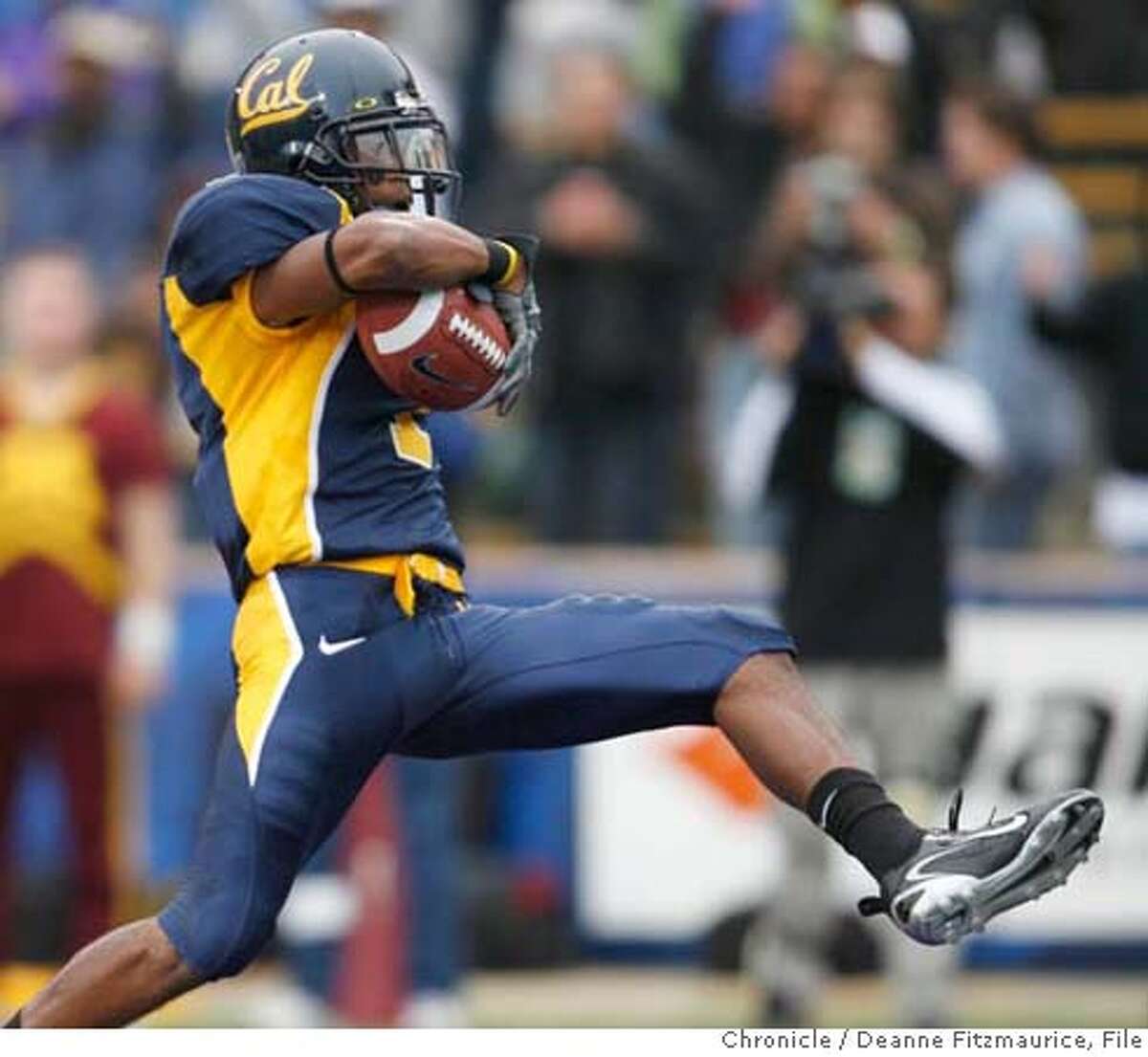 SCORING WITH STYLE / Cal's Jackson filling end zones, highlight shows