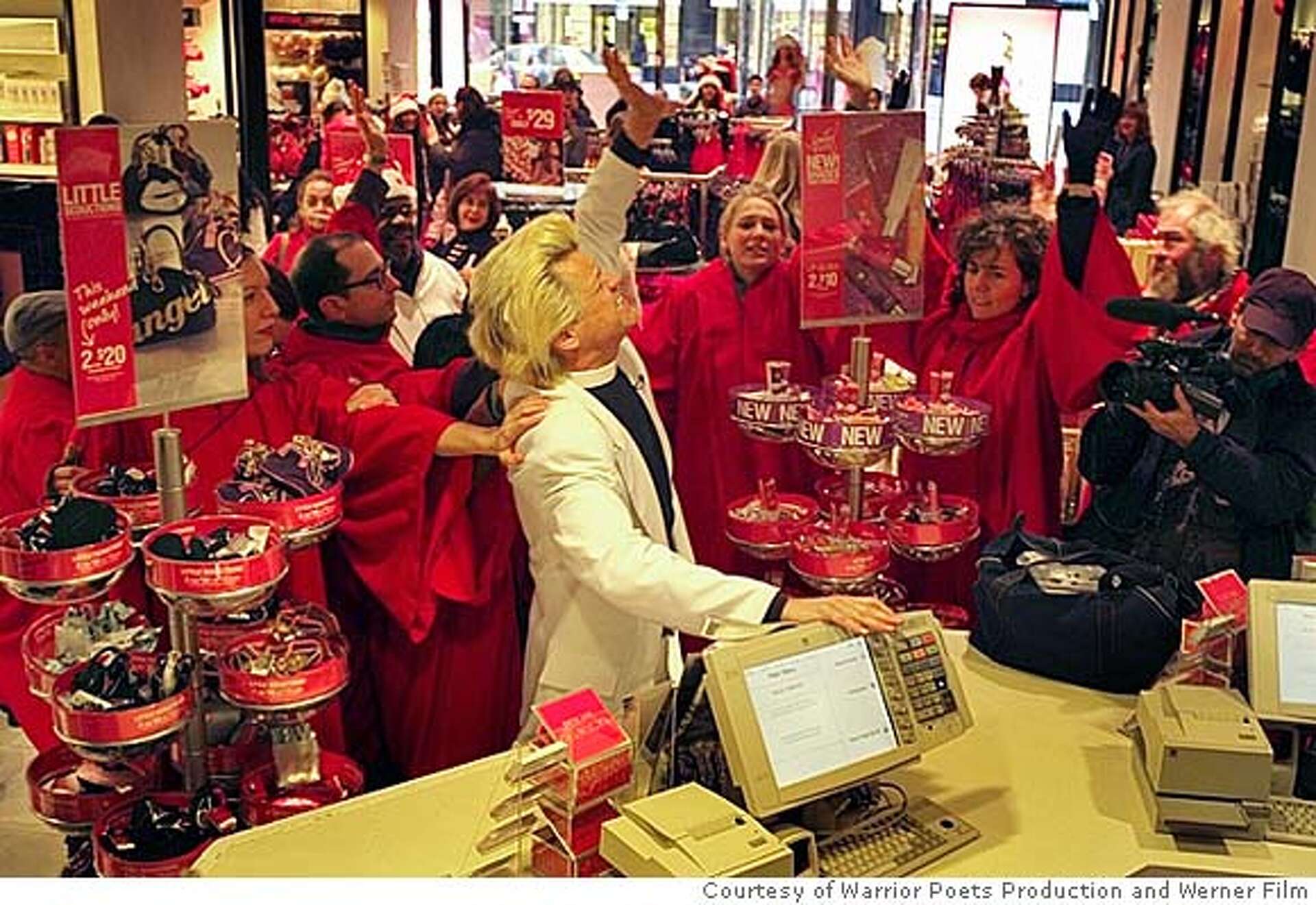 Reverend Billy preaches the gospel of the church of stop-shopping