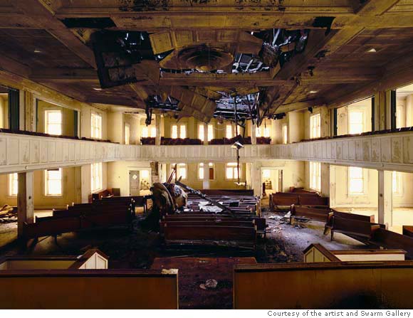 Societal decay, captured in images of the remains of the day