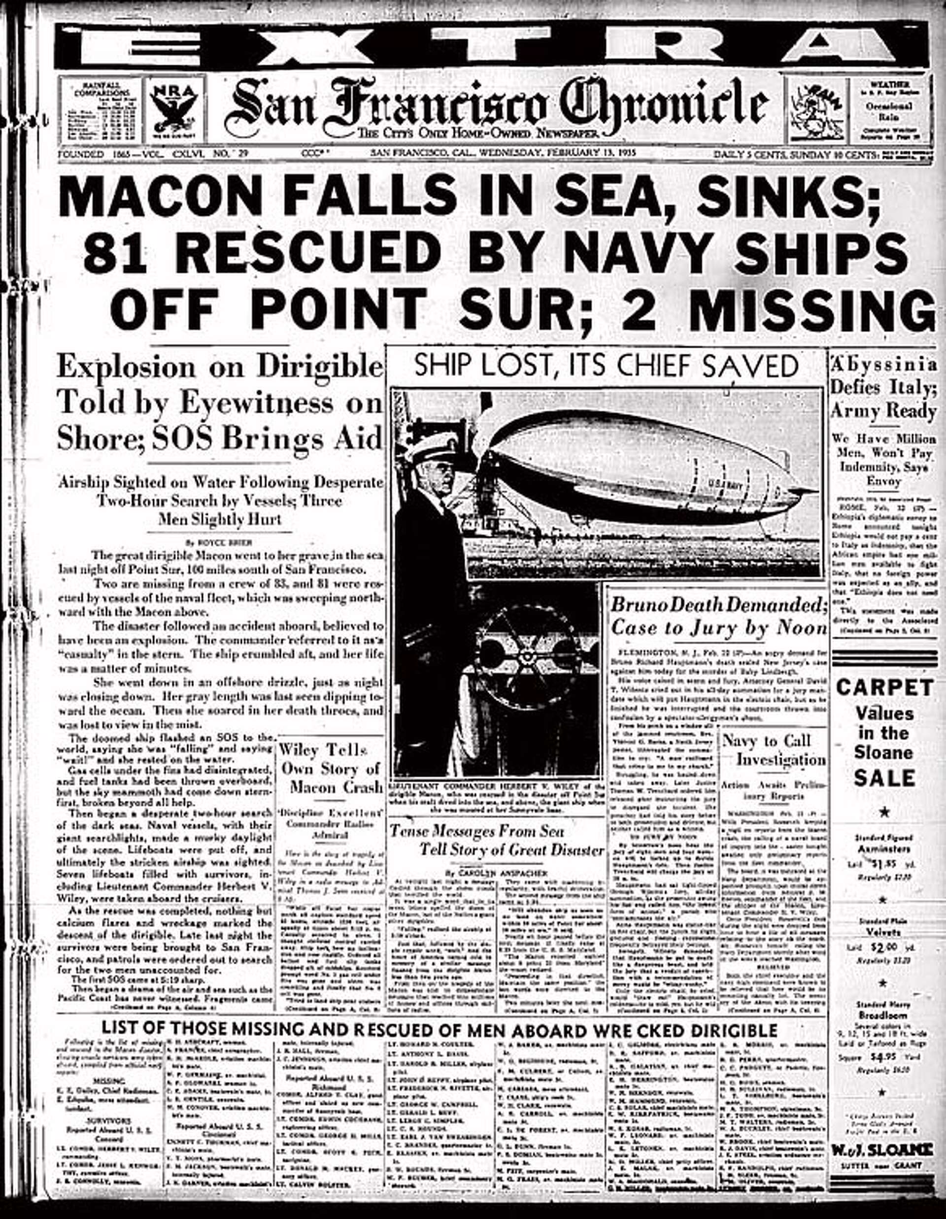 MONTEREY / Macon wreckage images on video / New research into crash off ...