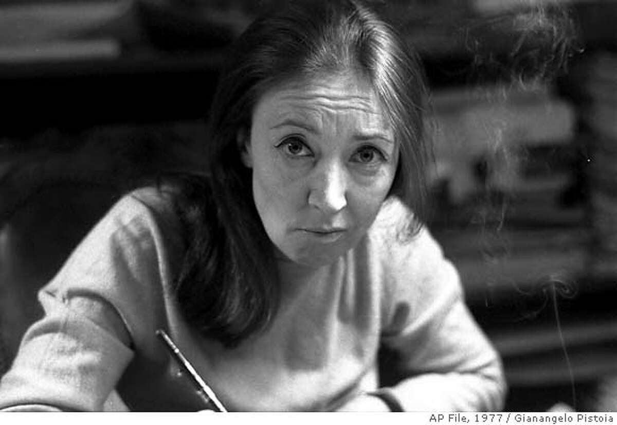 Oriana Fallaci -- fearless, flamboyant journalist from Italy