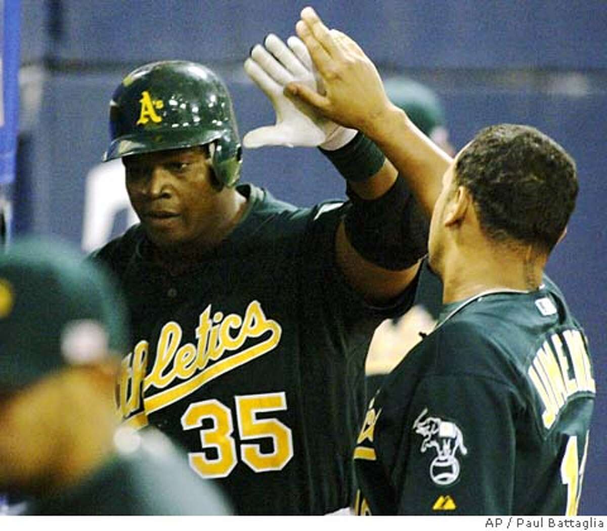 Thomas in groove -- A's fall in a rut