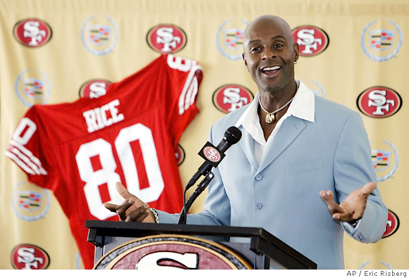 Busy Rice returns for a day, retires as a 49er