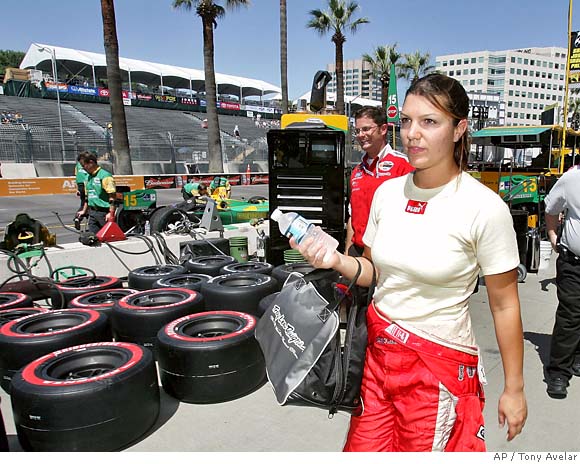 LEGGE SEEKS A LEG UP / The other woman on open-wheel circuit looks for ...