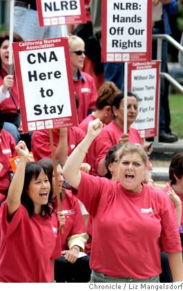 Expected labor ruling draws nurses' protest / Union workers in Oakland ...