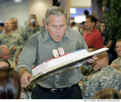 HAPPY BIRTHDAY, MR. PRESIDENT / Bush broods a bit about age as he hits 60