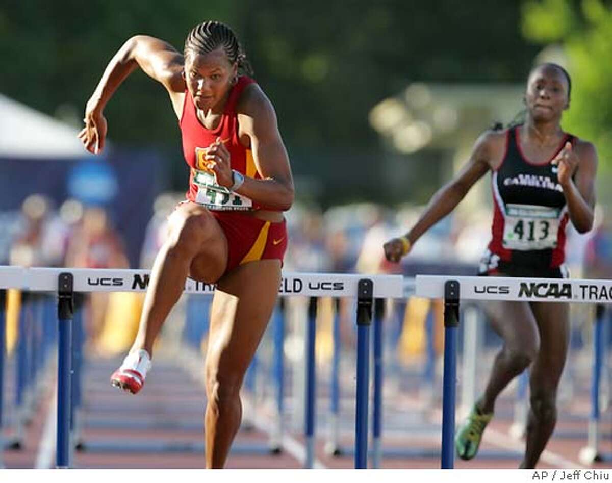 NCAA TRACK & FIELD / USC's Powell sets mark in hurdles qualifying