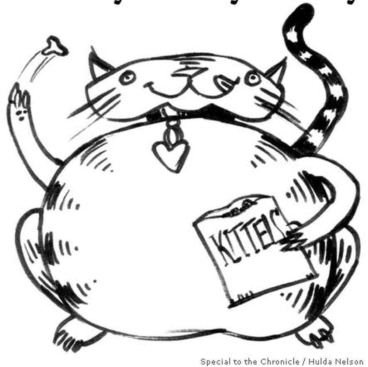 Here, humongous kitty, kitty, kitty / Taking hefty Herman from fat cat ...