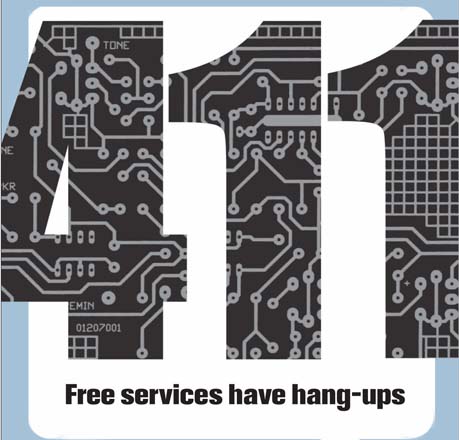 Free 411 services have their own hang-ups