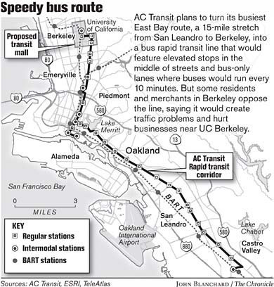 Bus rapid transit project could hit roadblock in Berkeley