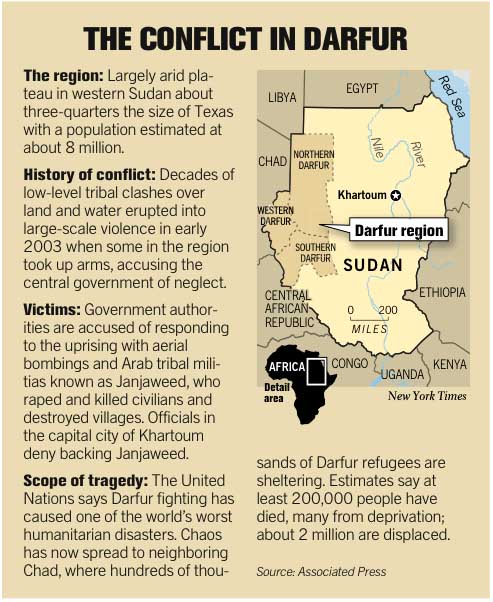 Tens of thousands rally for Darfur / In Bay Area and nationwide, a call ...