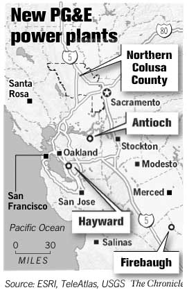 PG&E will finance 4 power plants