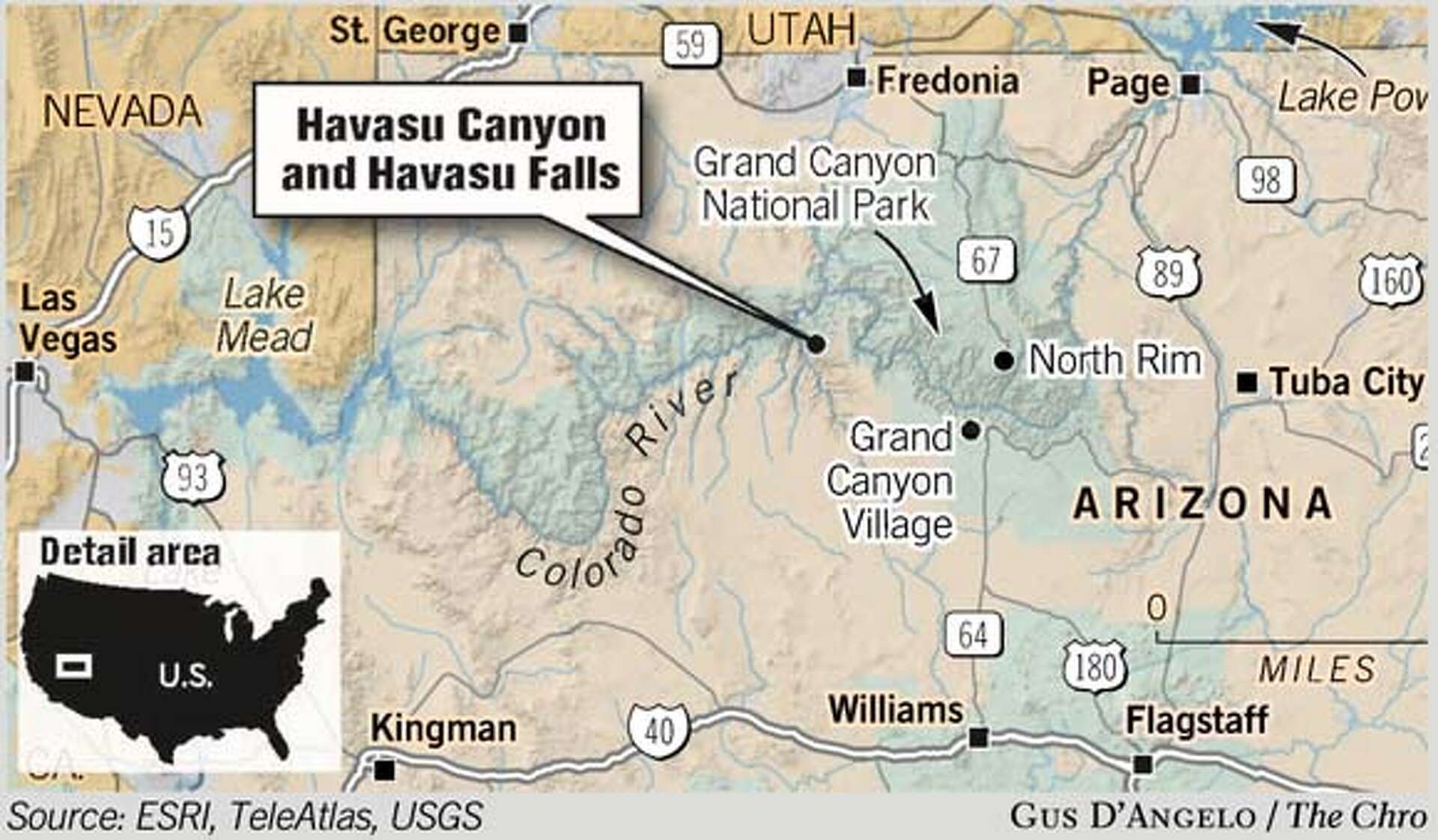 Havasu Falls Map The Havasupai Waterfalls: A Map & Guide To Havasu