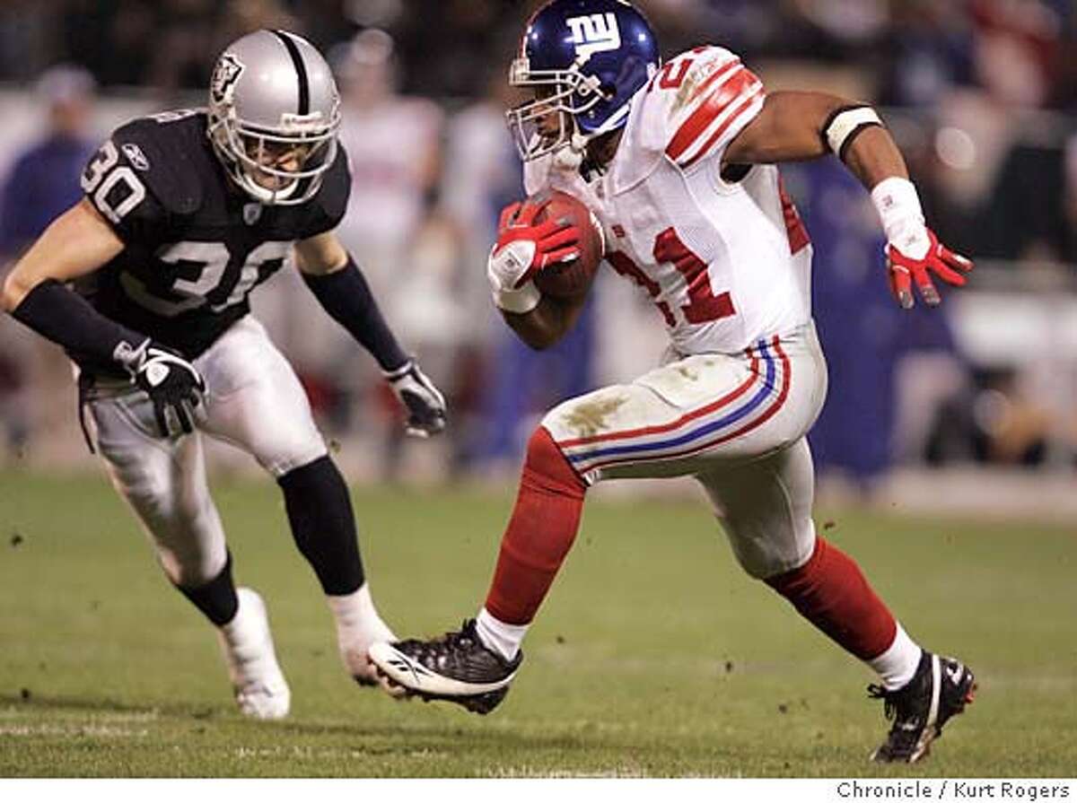 TRUE TO FORM / In finale, Raiders watch Giants rush to playoffs