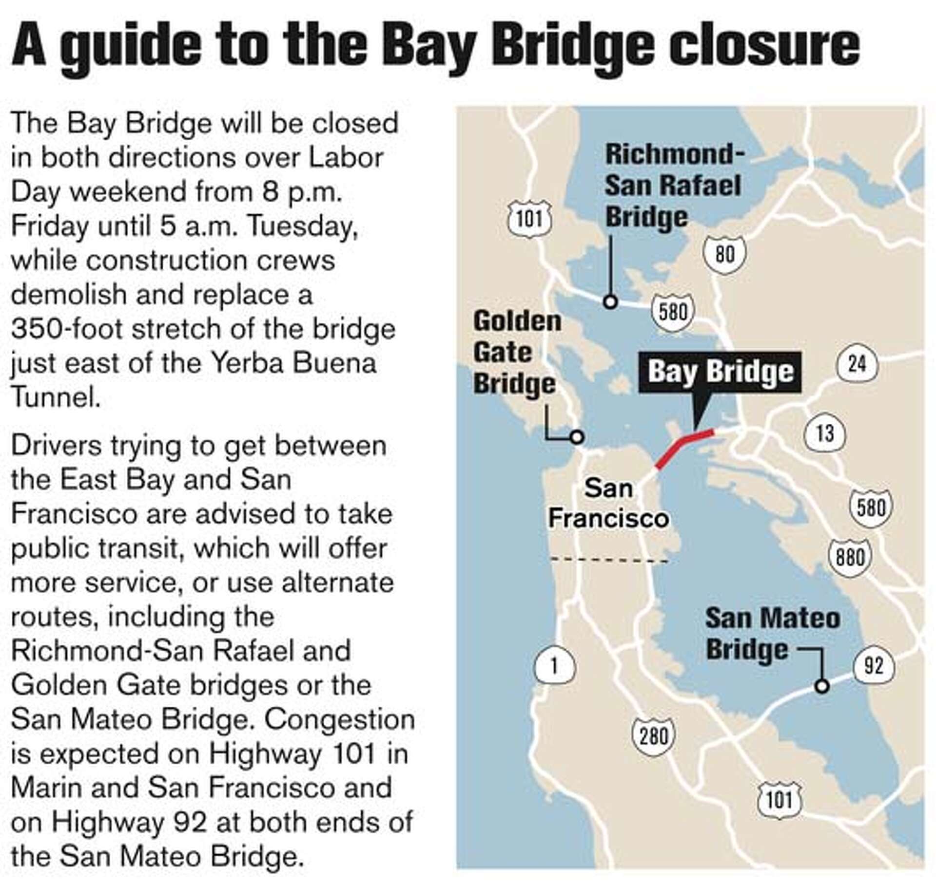 Getting the word out on Bay Bridge closure over Labor Day weekend
