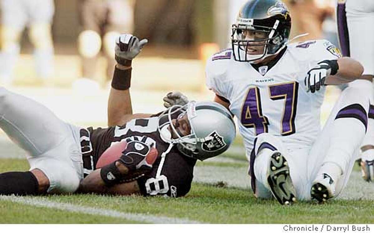 Done in their defense / Oakland silences squawking Ravens