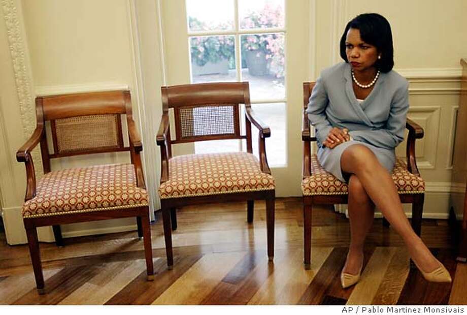 WANING INFLUENCE / Secretary of State Condoleezza Rice finds that her ...