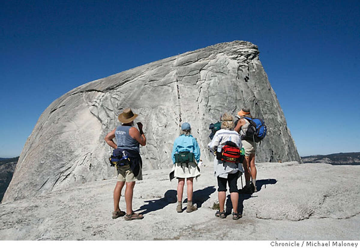 DANGER ON THE DOME / Overcrowding: Hikers swarming Yosemite's Half Dome ...