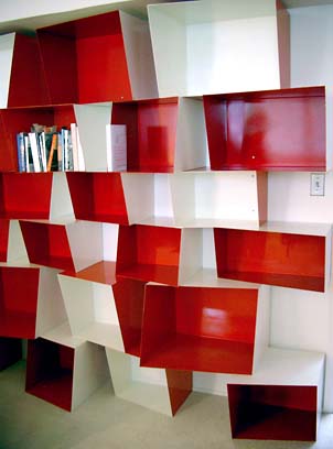 Modern origami-like touches bring life to a drab studio