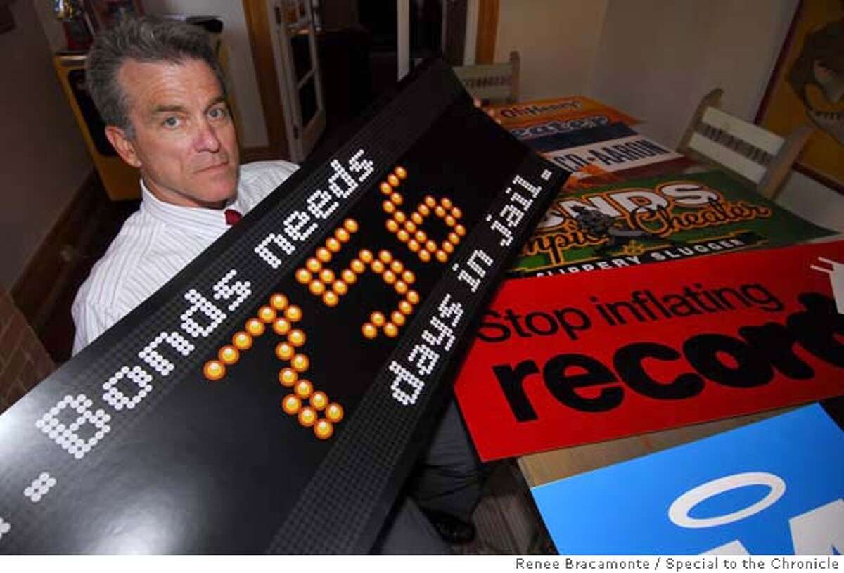 SILENCING ANGRY FANS / Those creating signs about Barry Bonds, home ...