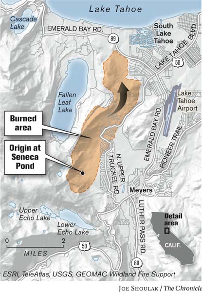 South Lake Tahoe fire now 70 percent contained