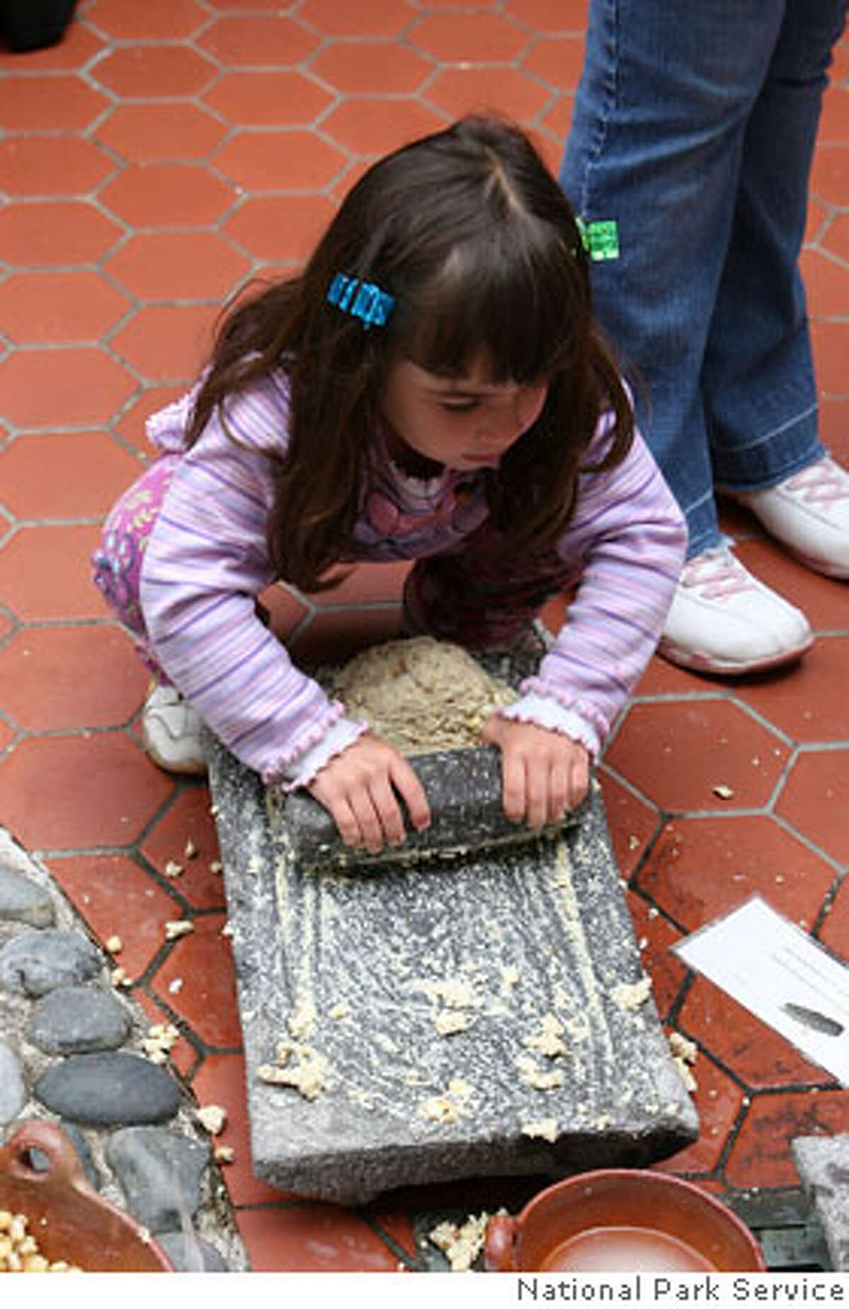 THE COLONIAL LIFE / 'Passport Through Time' / Kids grind corn, cook ...